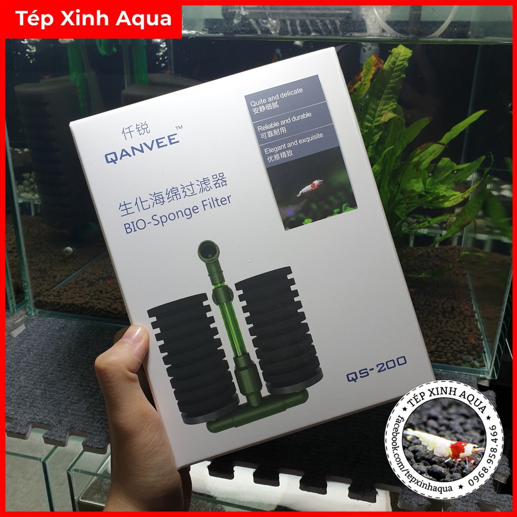[CÓ BÁN HÍT THAY THẾ] Lọc Bio đôi sủi vi sinh cho bể tép cảnh QS100 - QS100A - QS200 - QS200A ...