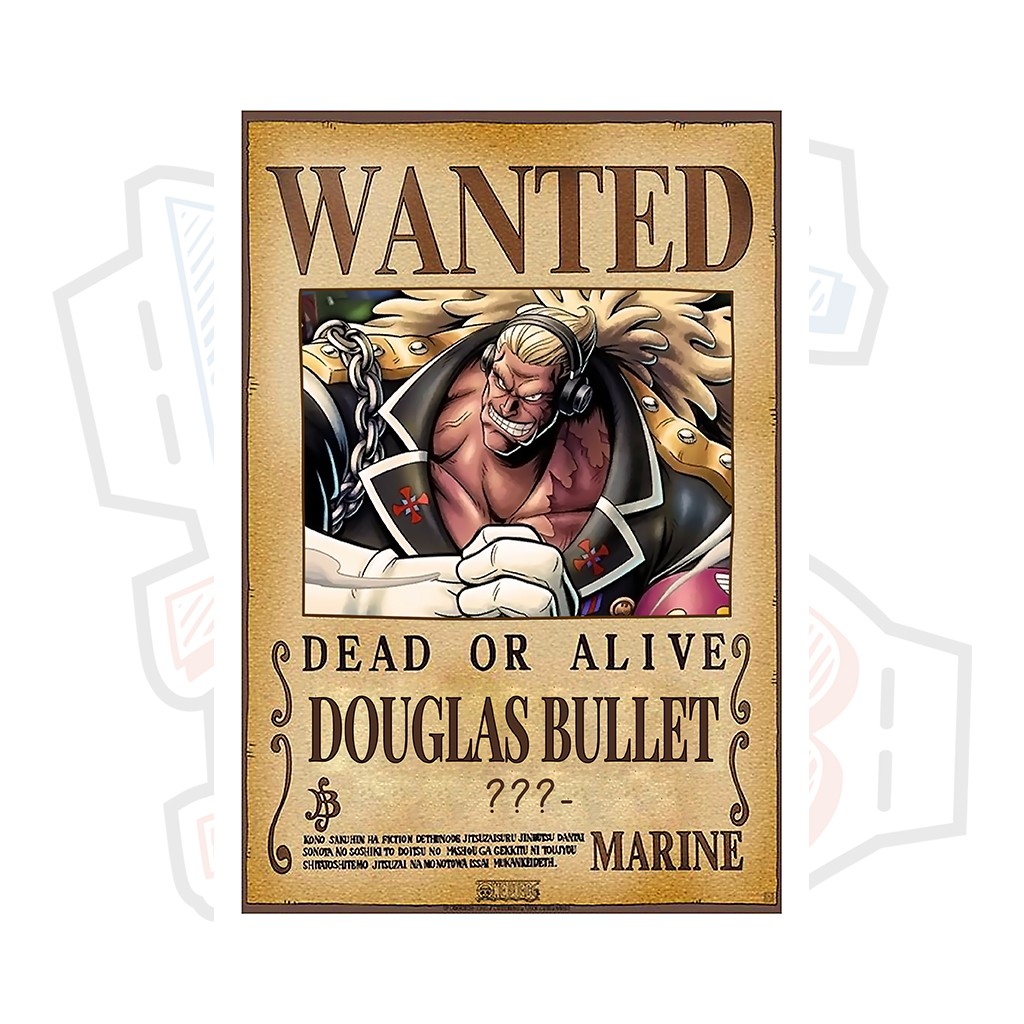 Poster truy nã Douglas Bullet - One Piece | Shopee Việt Nam