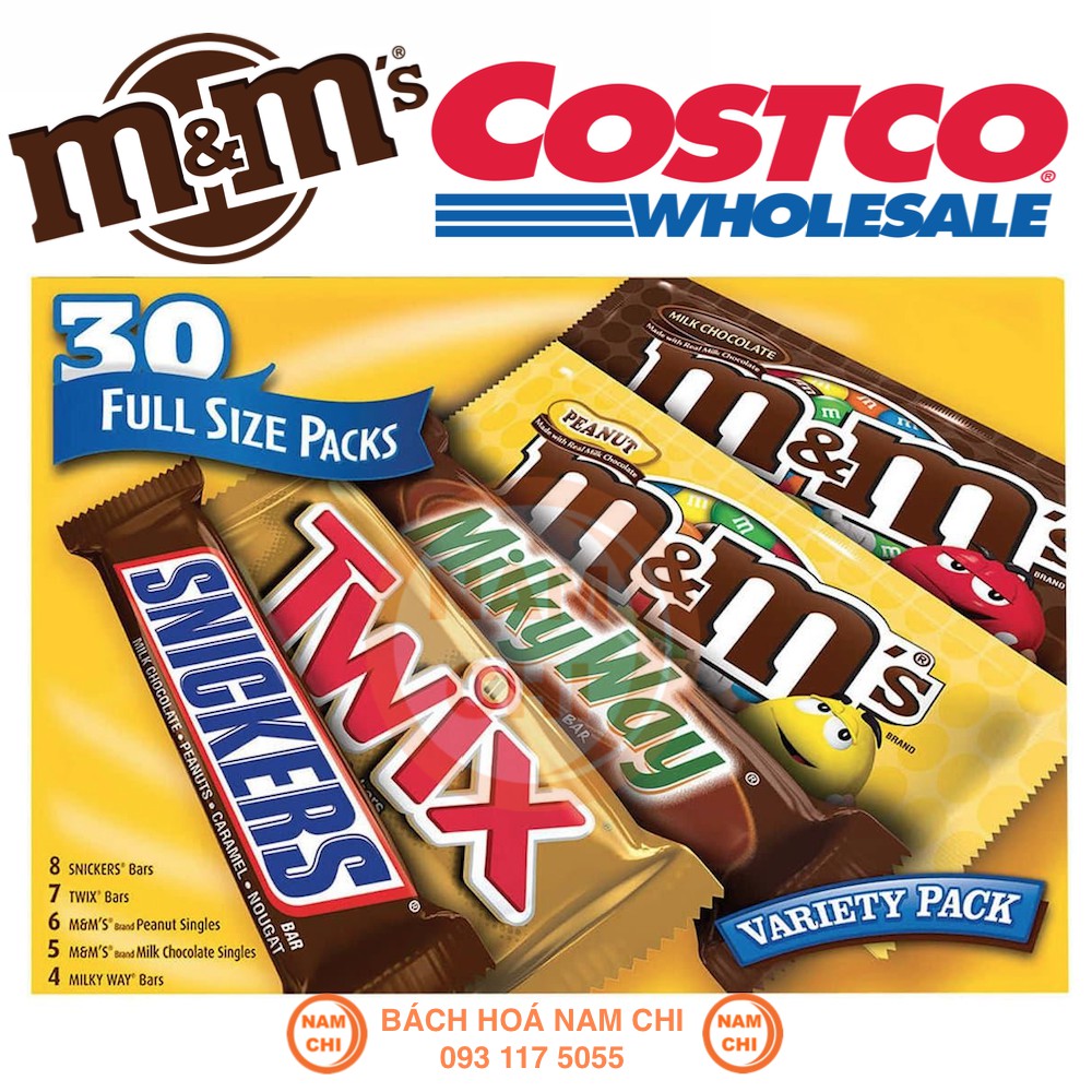 [HỘP 30 THANH] SOCOLA M&M Variety Pack 30 FULL SIZE Packs 5 Loại ...