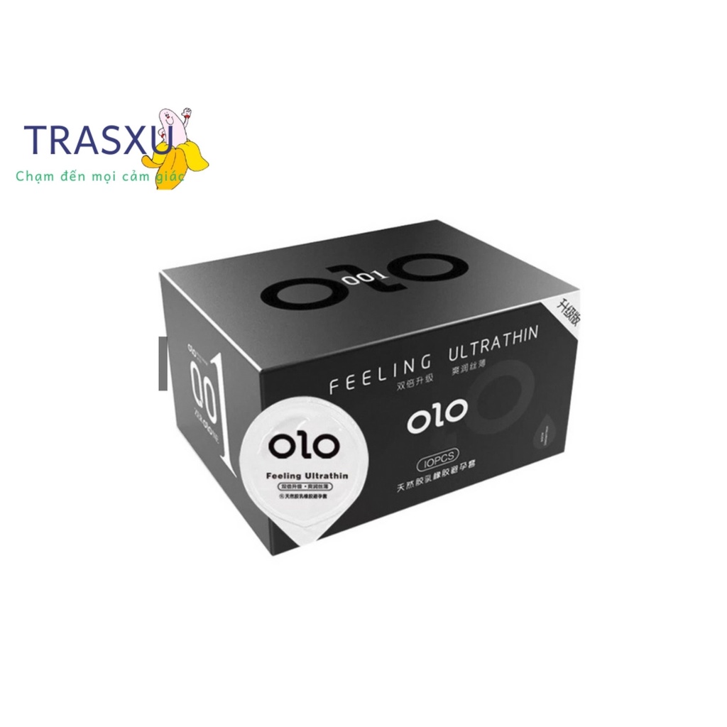 Bao Cao Su Siêu Mỏng OLO 001 Feeling Ultrathin Đen 10 BCS | Shopee Việt Nam