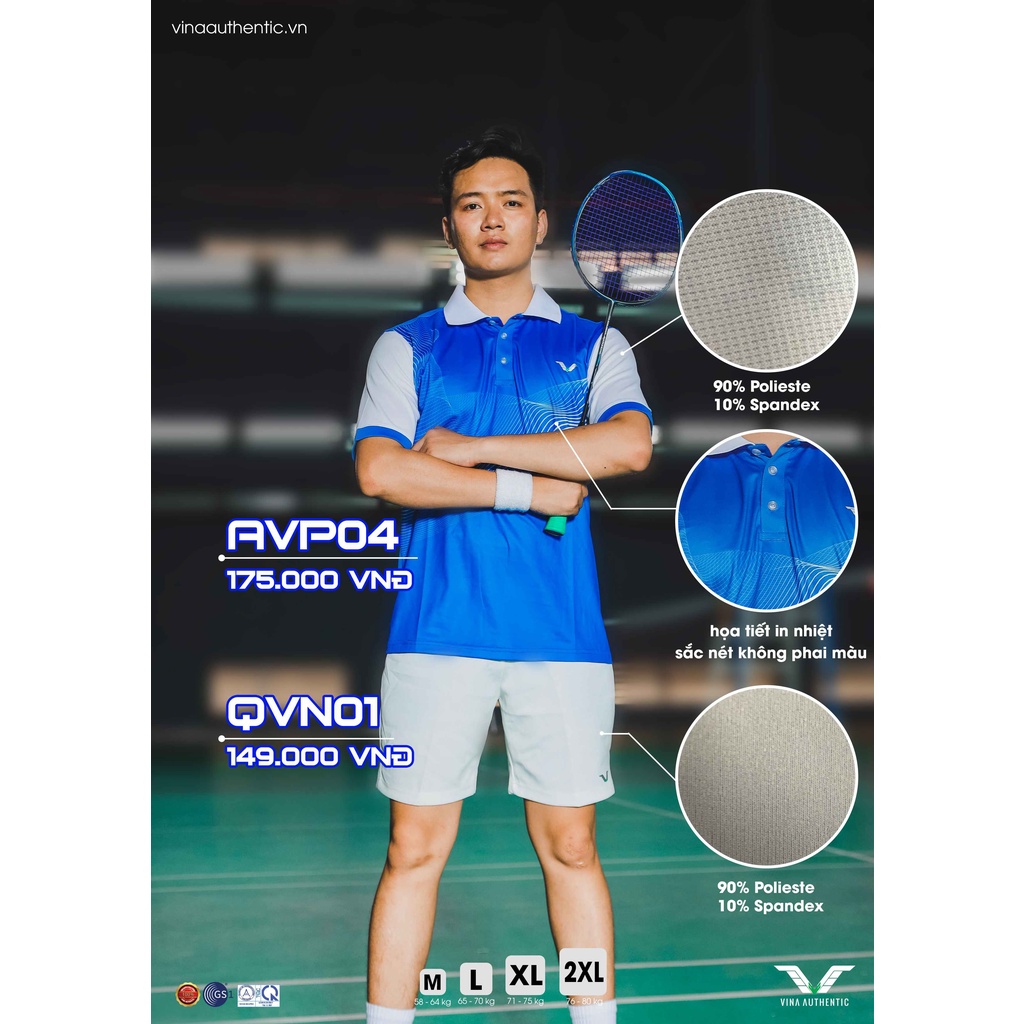 ÁO THỂ THAO NAM AMAVP04 VINA AUTHENTIC CHẤT LƯỢNG CAO CẤP, CO GIẢN ...