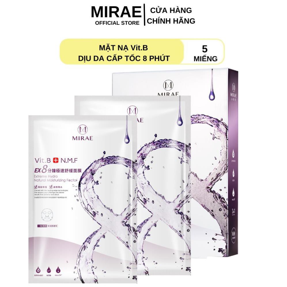 Mặt nạ Mirae EX8 Phút làm dịu da cấp tốc - Vitamin B phục hồi da giúp giúp da căng mịn, MP013 ...