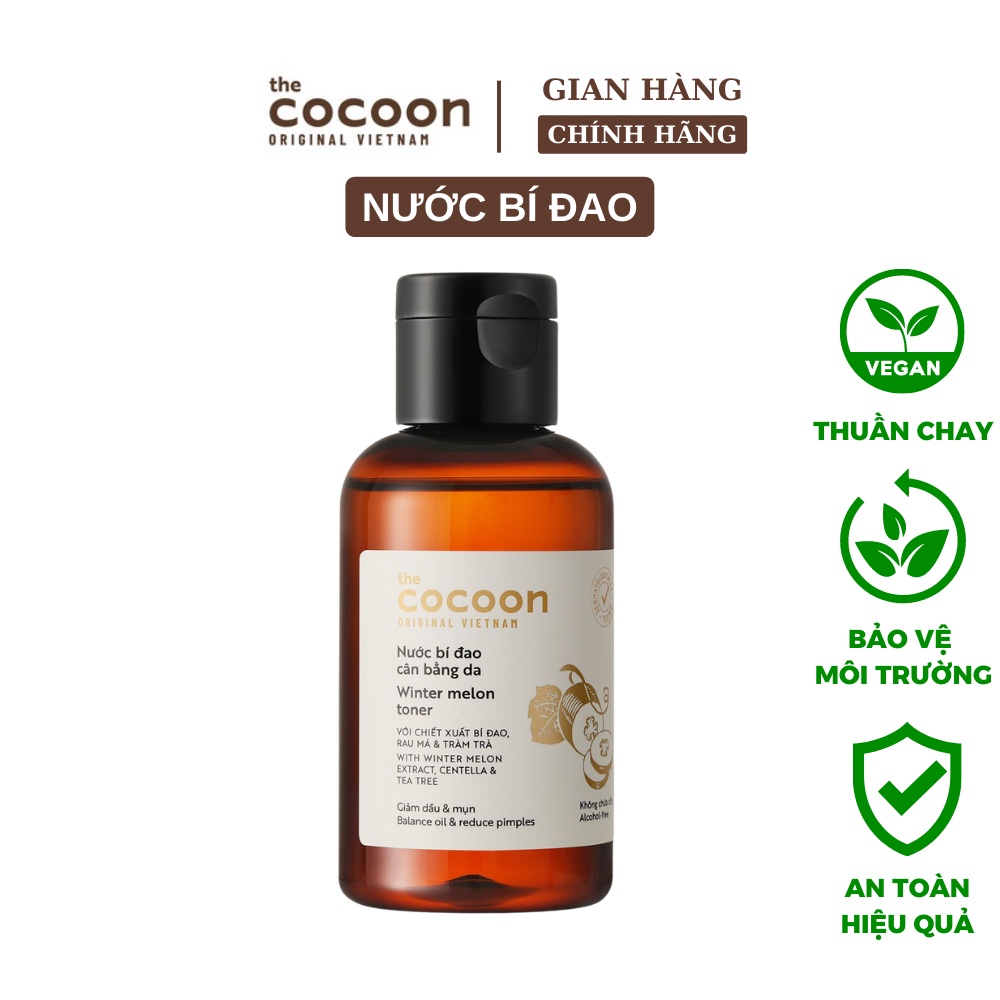 Toner Cocoon bí đao nước cân bằng da giúp giảm dầu và mụn 140ml ...