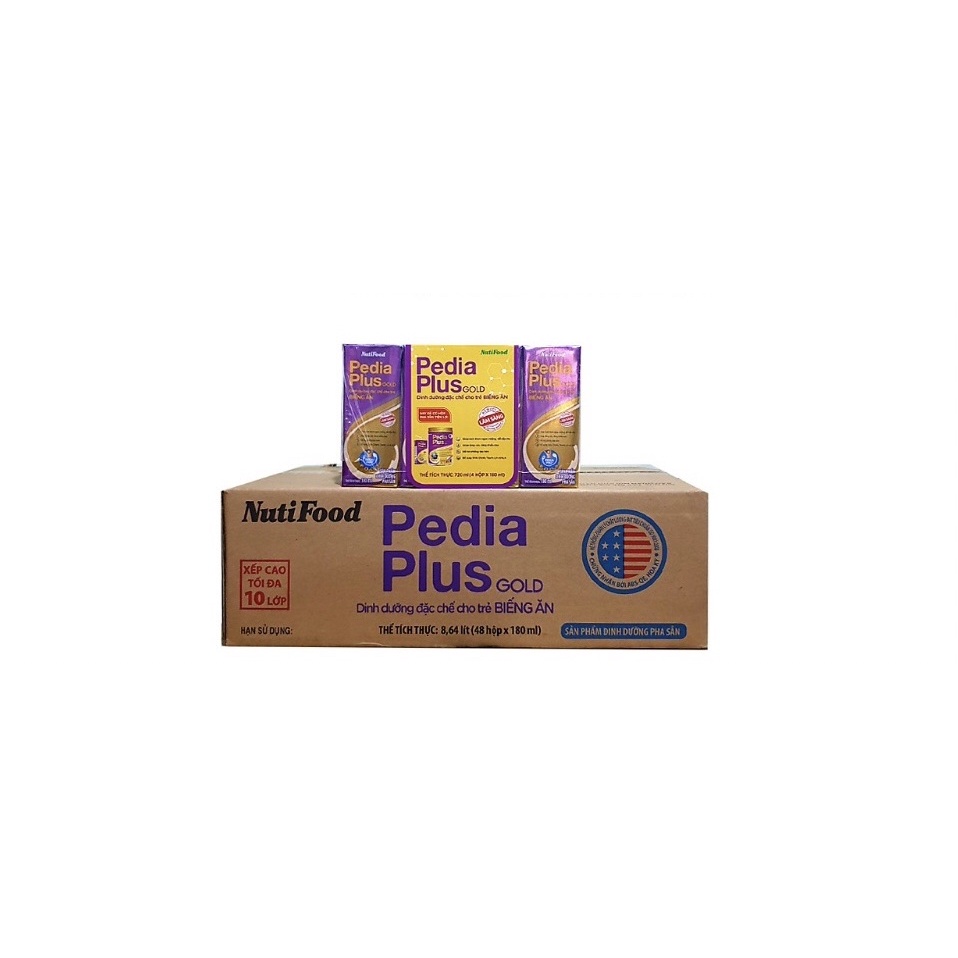 Một thùng Sữa Bột Pha Sẵn Pedia Plus Gold 110ml - Thùng 48 hộp | Shopee ...