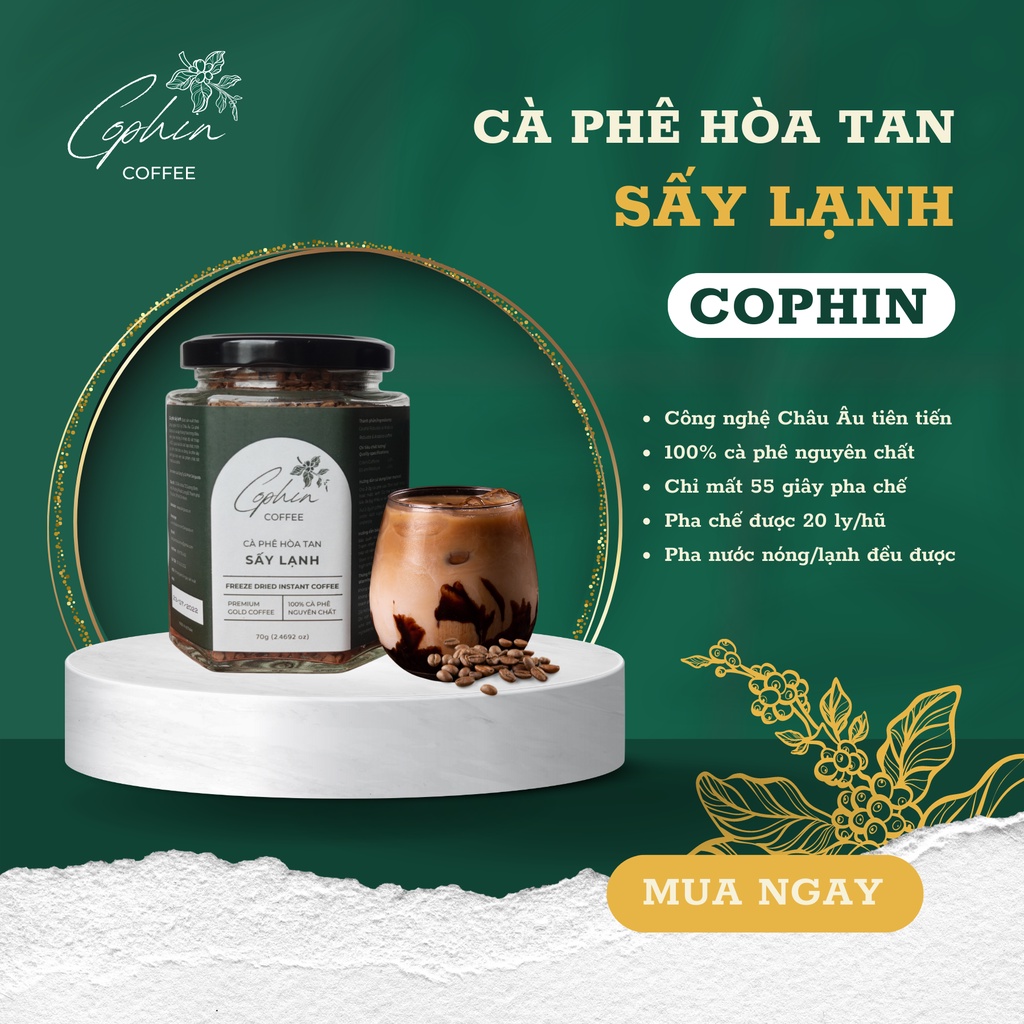 Cà Phê Hòa Tan Sấy Lạnh Cophin 70g | Shopee Việt Nam