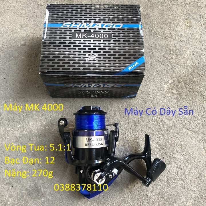 Máy Câu Cá KM 4000 Có Dây Sẵn, Câu Lure - MĐ 1 | Shopee Việt Nam