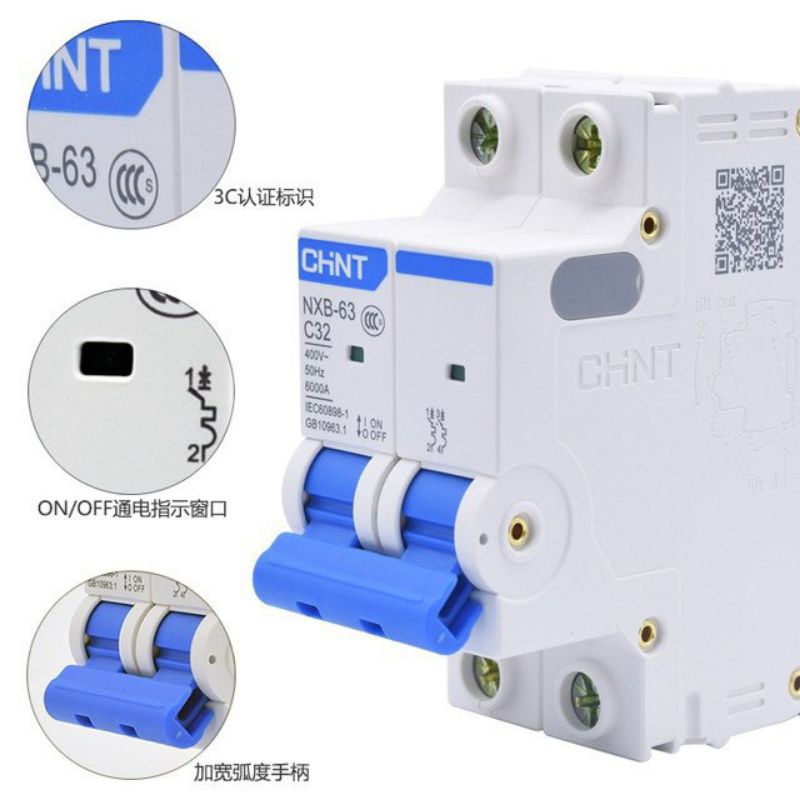 Aptomat Chint chính hãng 1P 2P 32A 40A 50A 63A | Shopee Việt Nam