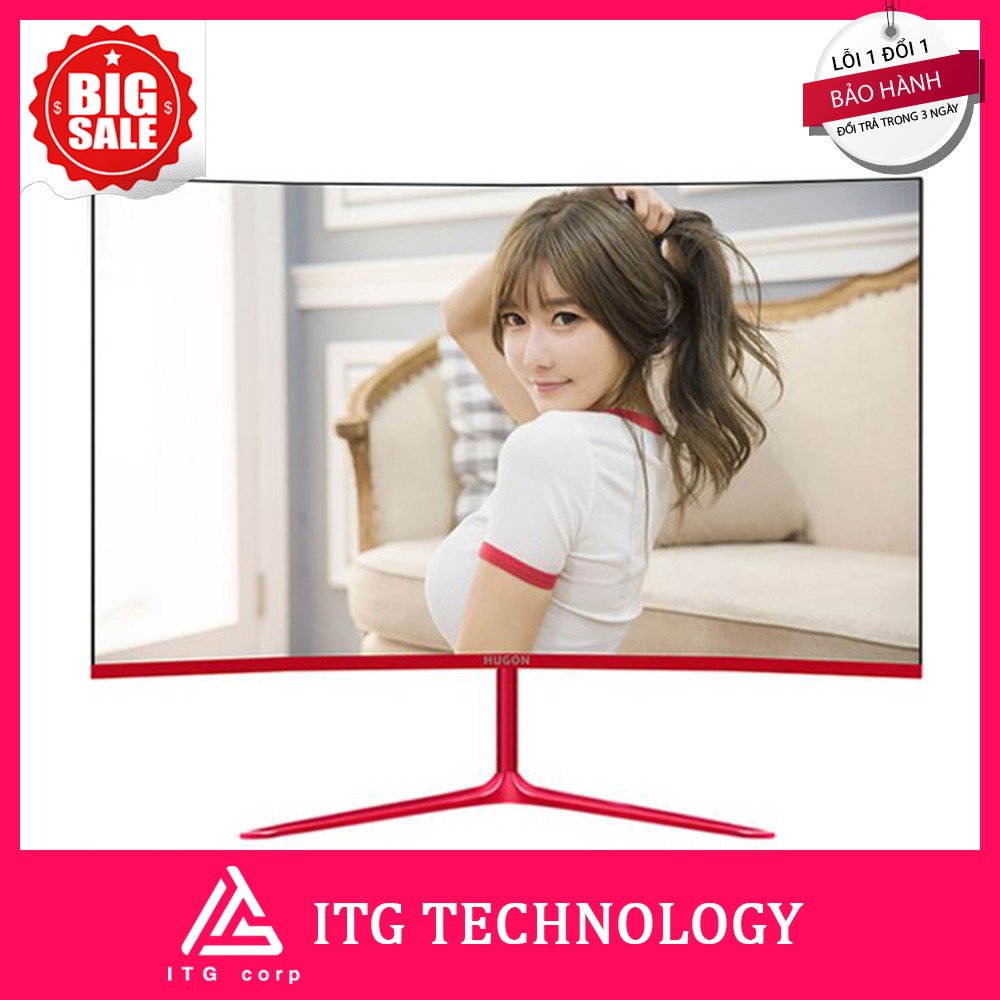 Màn hình máy tính cong Full Viền 24/27 inch 75Hz Mới HUGON | Shopee ...