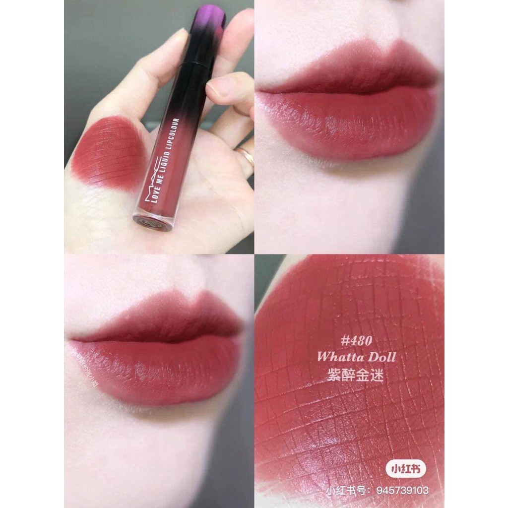 (On Sale) Son kem MAC Love Me Liquid Lipcolour Lipstick COFFEE & CIGS / WHATTA DOLL / MARRAKESH ...