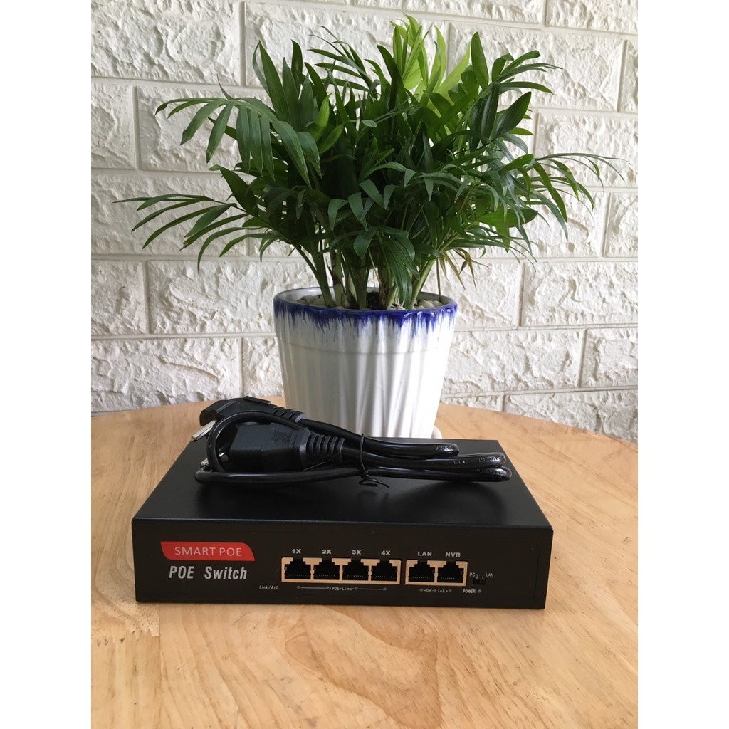 Switch PoE 4+2 Port Smart (bộ chia mạng poe 4 cổng, 2 cổng uplink) hàng ...