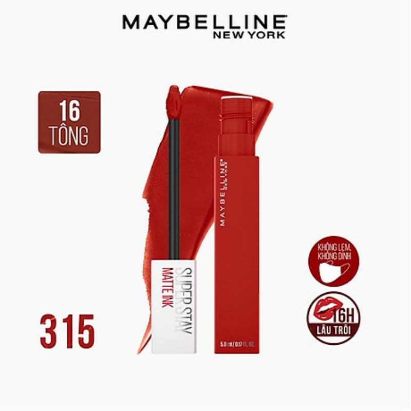 Son Kem Lì 16h Lâu Trôi Maybelline New York Super Stay Matte Ink Lipstick 5ml 315 Extraordinary ...