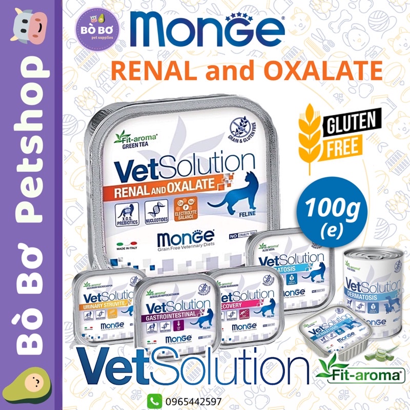 Pate MONGE VETSOLUTION RENAL OXALATE cho mèo 100g | Shopee Việt Nam
