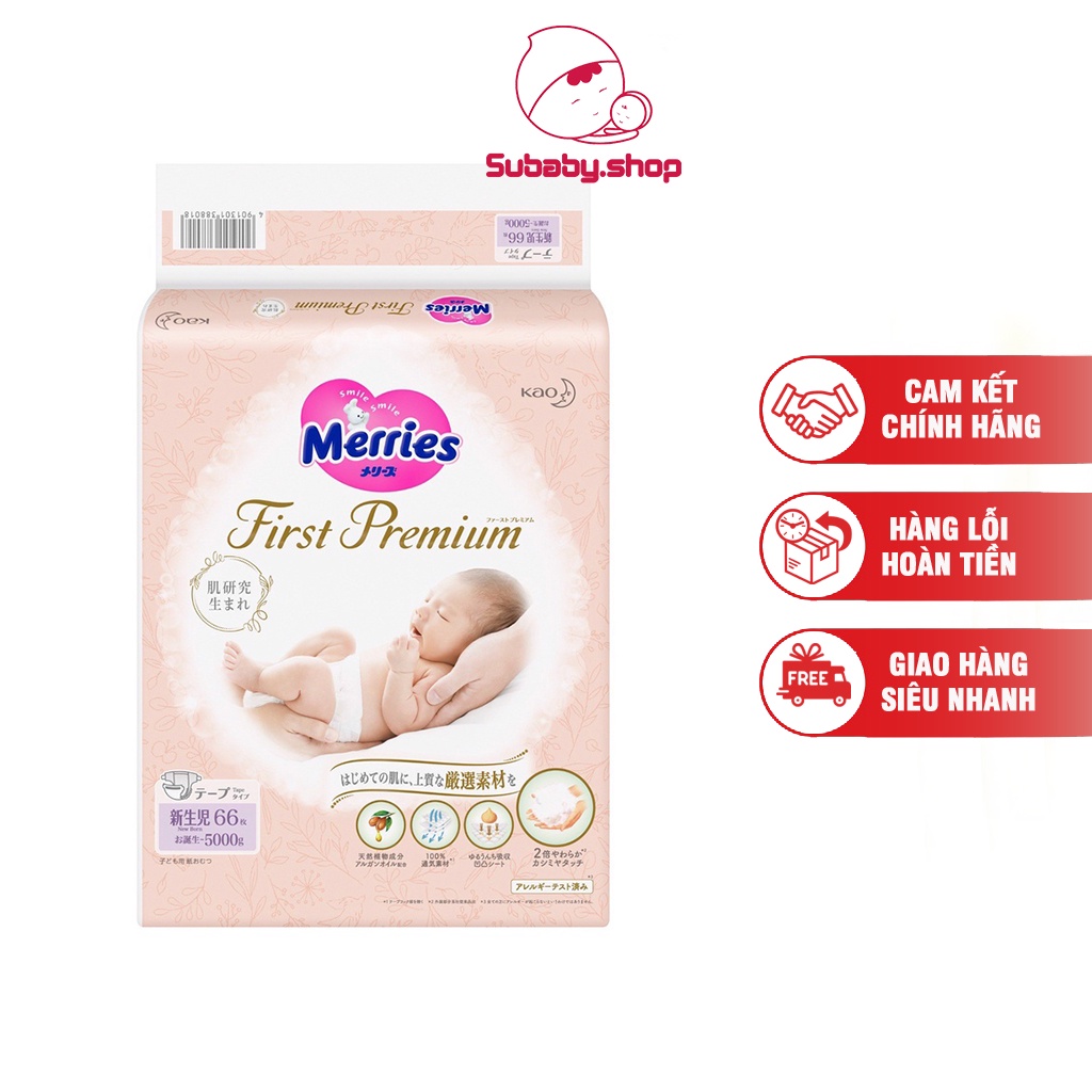 Bỉm Merries First Premium [FREESHIP] Tã Dán Merries First Premium Nội ...