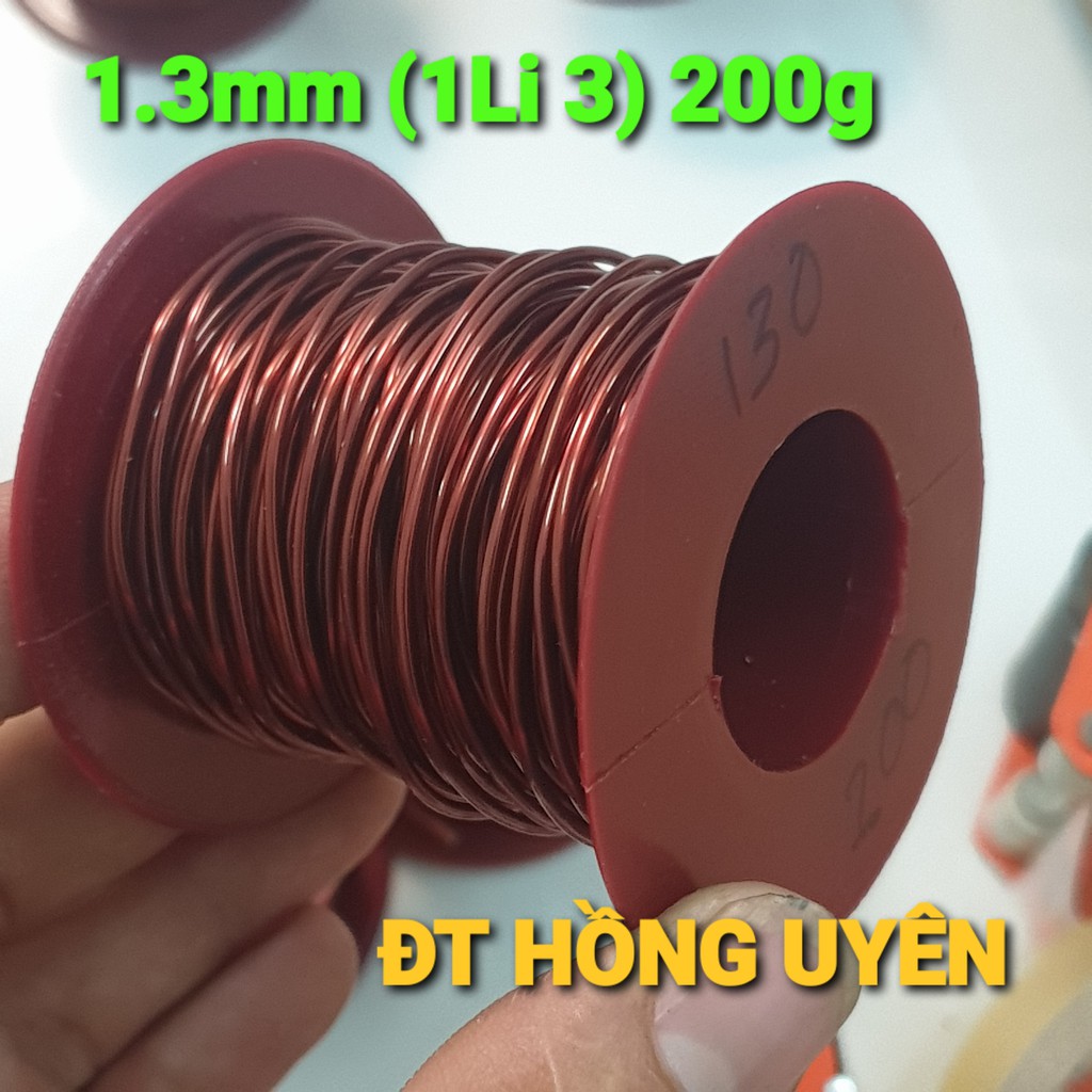 (1.3mm 200g). Dây đồng quấn biến áp cơ, mô tơ. Dây đồng 1li3 tráng men ...
