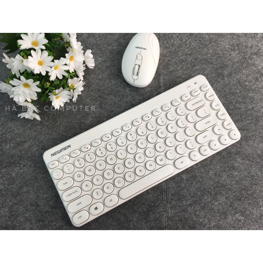 Bộ Bàn Phím Chuột Không Dây Newmen K928 Màu Trắng - Bộ Phím Chuột Không Dây Mini | Shopee Việt Nam