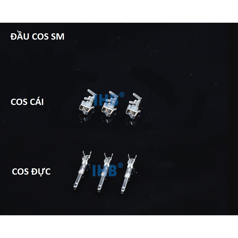 (KO DÂY) Đầu giắc cắm (kèm cos) SM 2.54mm 2P 3P 4P 5P 6P 7P 8P 9P 10P không dây (Đầu nối SM , SM ...