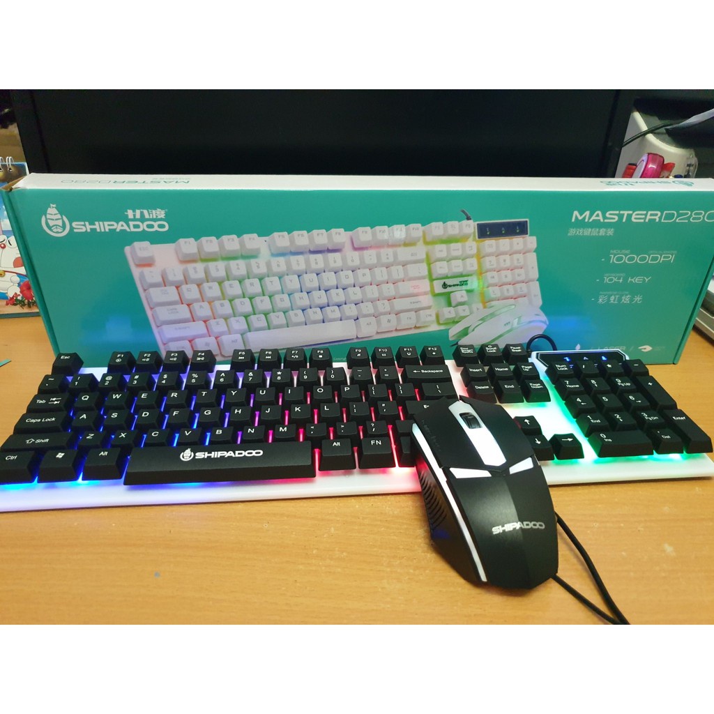 Bộ Bàn phím + Chuột Giả Cơ SHIPADOO Master D280, LED RGB- Full Box ...