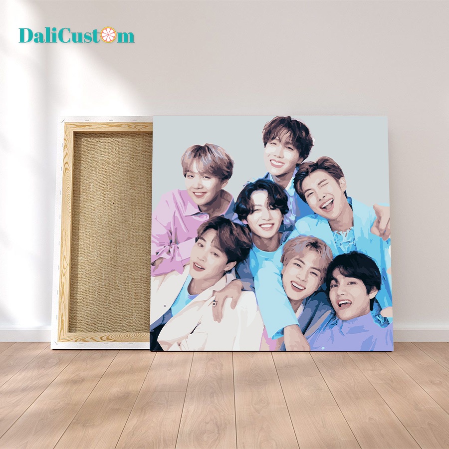 Tranh Tô Màu Số Hóa BTS V Jungkook Jimin Căng Khung Sẵn Dalicustom 24-36 Màu 40x50cm 40x40cm ...