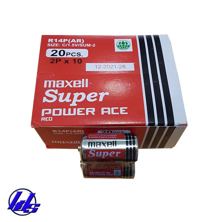 Pin trung C Maxell R14P Super Power ACE - Hộp 20 viên | Shopee Việt Nam