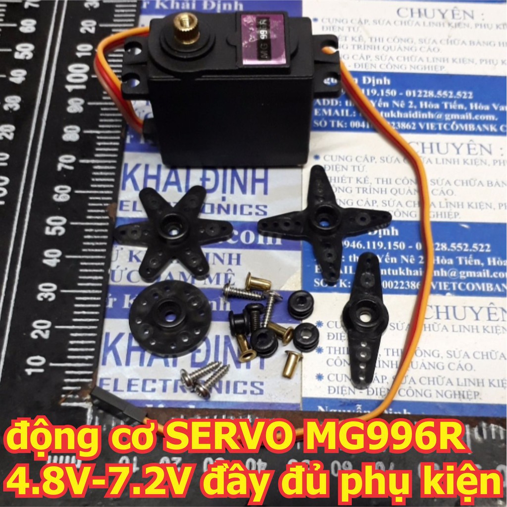 động cơ SERVO MG996R MG996 4.8V - 7.2V đầy đủ phụ kiện bánh răng full ...