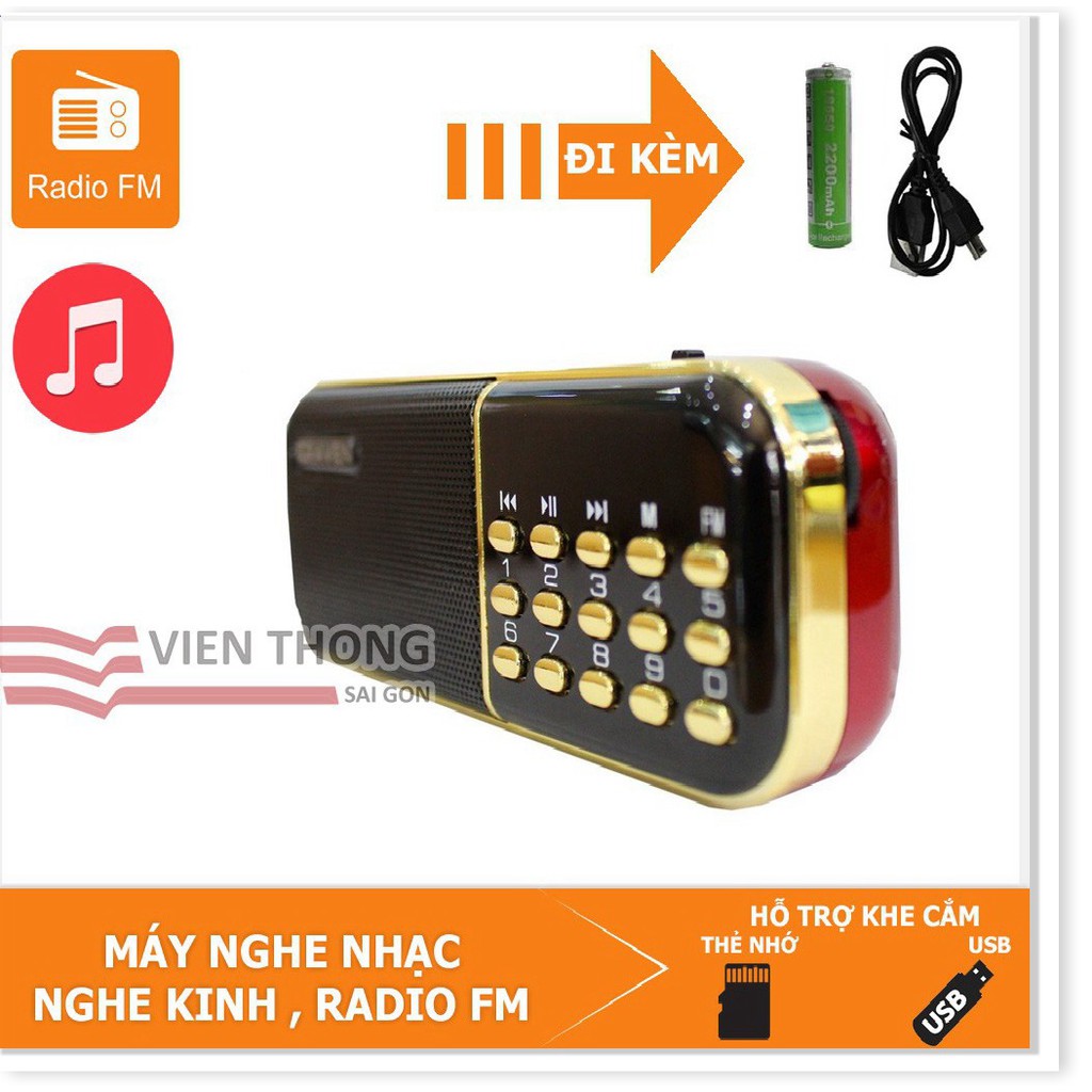 Máy - loa nghe kinh, FM, nhạc đa năng, Craven CR-25A có khe Thẻ nhớ/USB ...