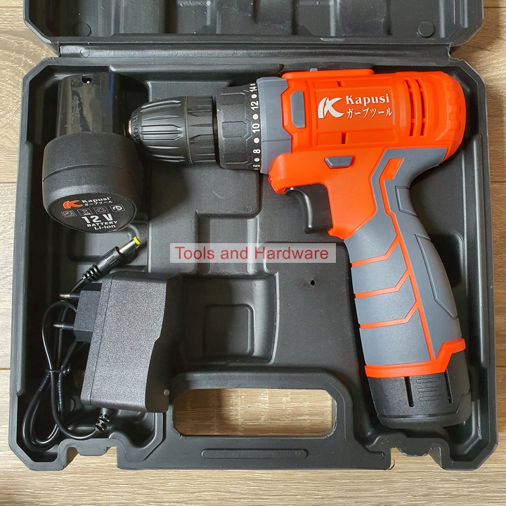 Máy khoan vặn vít Kapusi Japan, dùng pin cao cấp 12V, Mô tơ lõi đồng, Bảo hành 12 tháng | Shopee ...