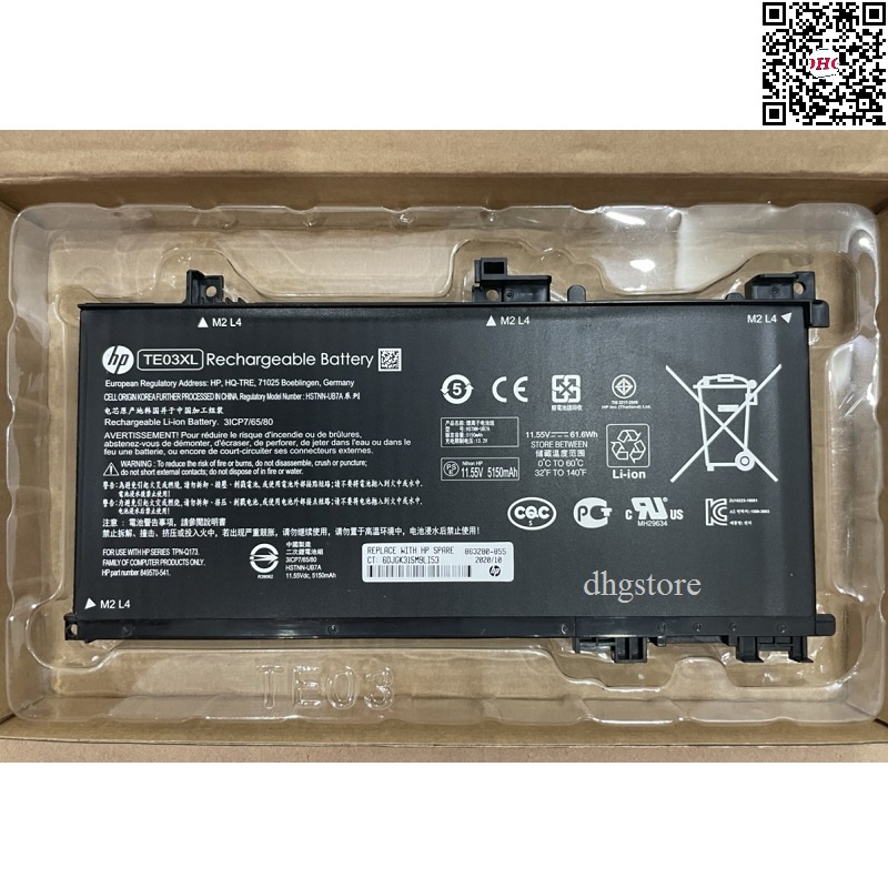 Pin laptop HP OMEN 15-AX, 15-AX016TX, 15-BC, TE03XL, HSTNN-UB7A, TPN ...