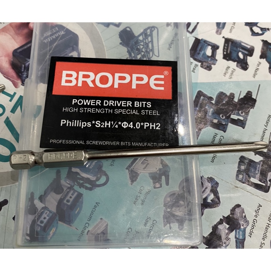 Mũi vít 4 cạnh PH2 4.5mm Broppe, chân lục giác dài 15cm. BN. | Shopee Việt Nam