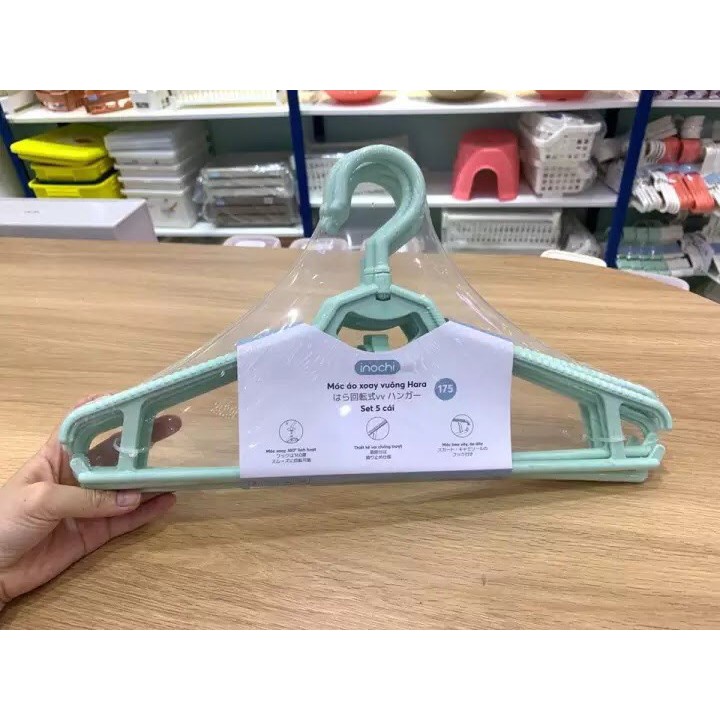 Móc Áo Xoay Vuông Hara 175 Lốc 5 cái Chính Hãng Inochi | Shopee Việt Nam