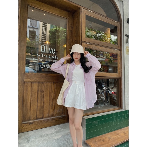 Áo Sơ mi gân vân đũi up (2067) (ảnh tự chụp) | Shopee Việt Nam