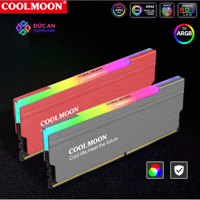 Tản Nhiệt Ram Led RGB Coolmoon RA-1 / Hỗ Trợ Đồng Bộ Hub Coolmoon và ...