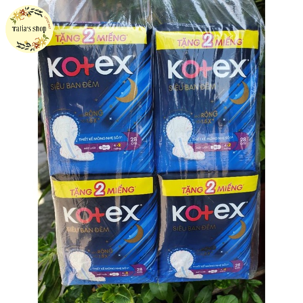 Băng vệ sinh Kotex Style Siêu ban đêm 28cm - 4 miếng | Shopee Việt Nam