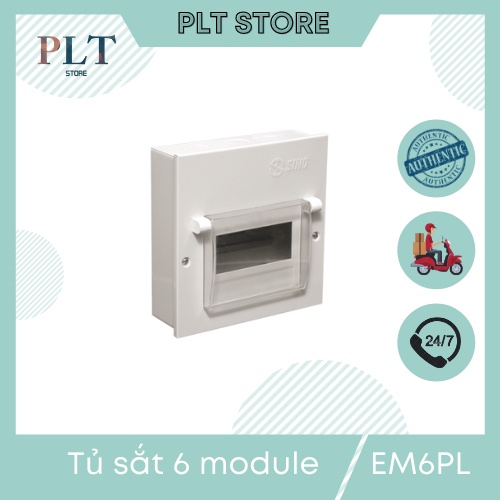 Tủ điện vỏ kim loại chứa 6 Module SINO EM6PL , EM6PS ( 20x20x6.5 ...