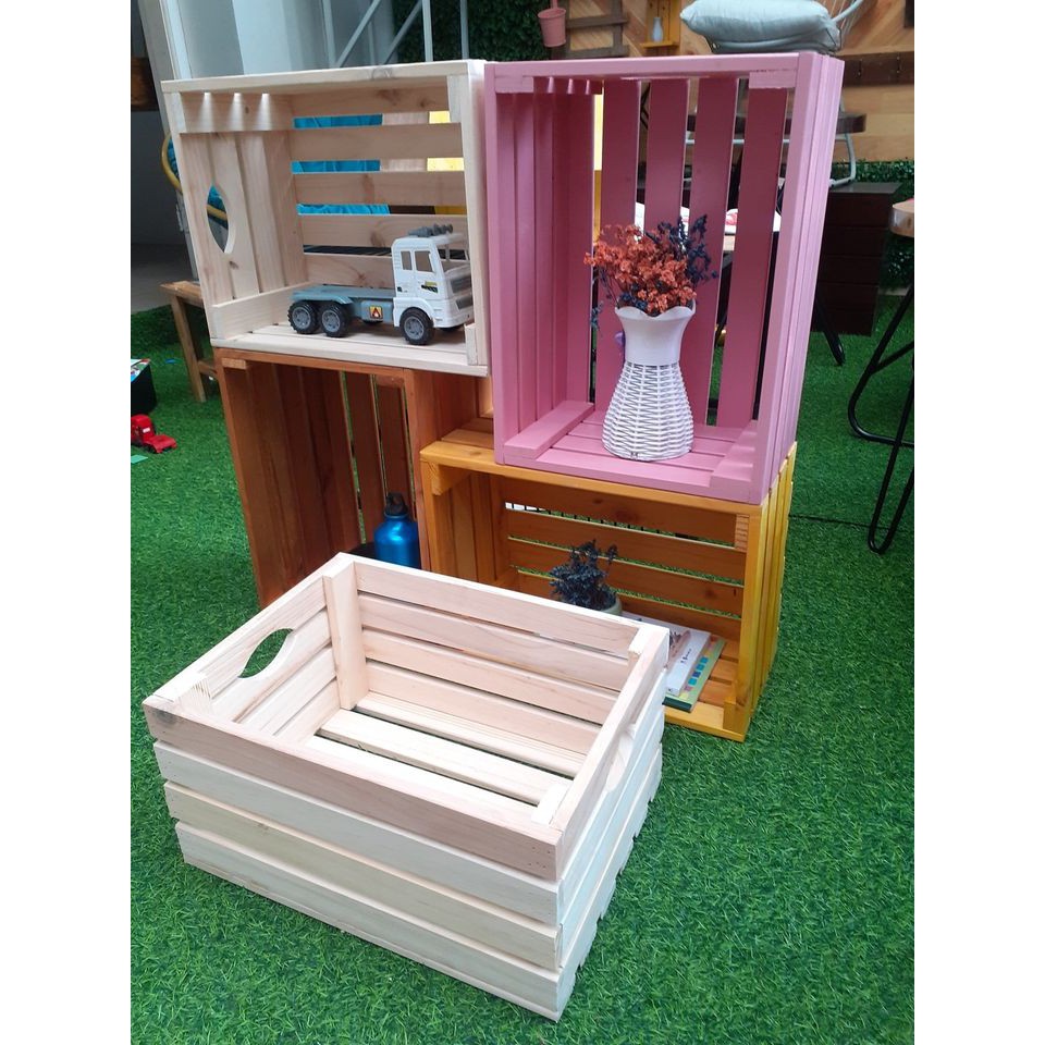 Box gỗ đa năng - Box trang trí - Hộp trang trí - Hộp pallet đa năng 35 ...