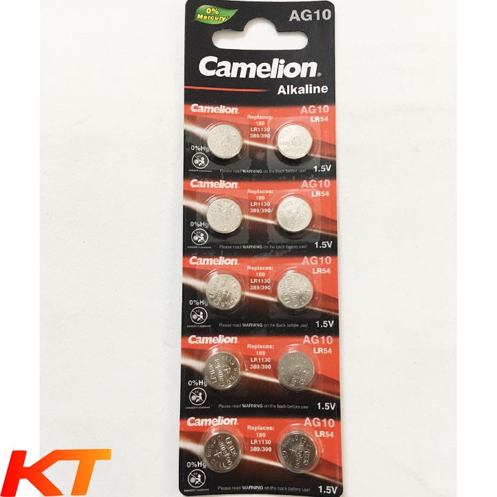 Pin LR1130, AG10,LR54, 189 Camelion Plus Alkaline (vỉ 10 viên) | Shopee ...