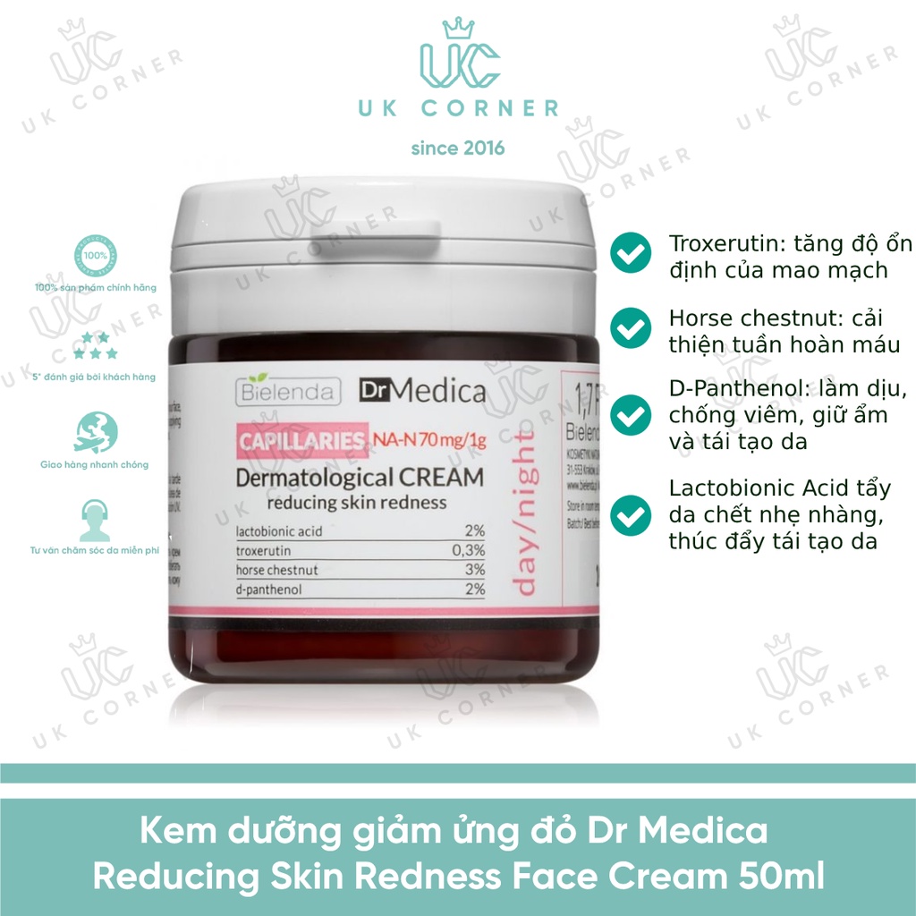[Bill UK] Kem dưỡng giảm ửng đỏ Bielenda Dr Medica Reducing Skin ...