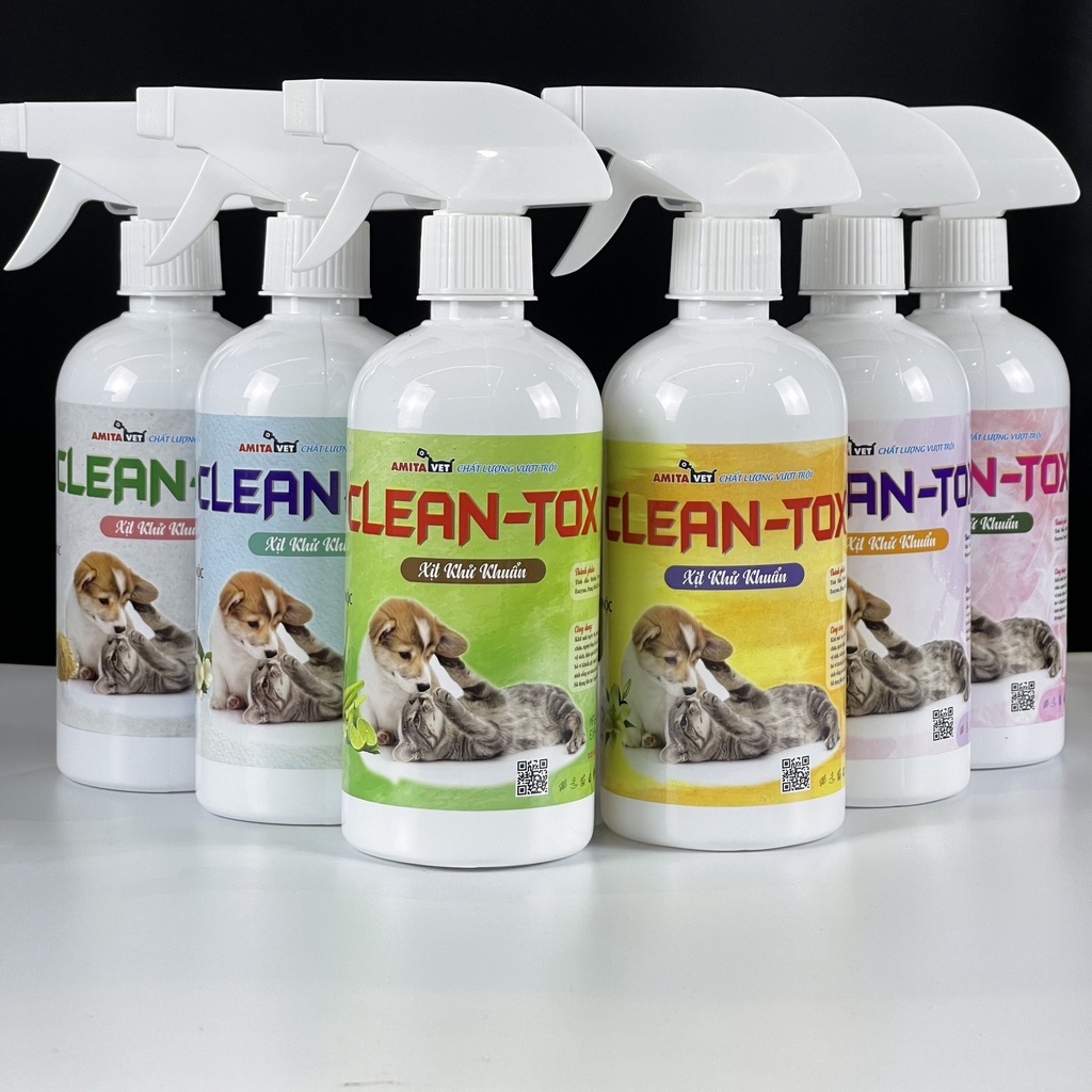 Xịt khử khuẩn Clean Tox chai 500ml (gồm 6 mùi hương đặc biệt) giúp khử ...