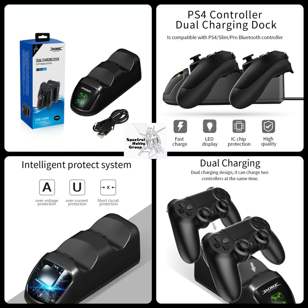 Đế sạc tay game Dobe Dual Charging Dock P4 PS4 Slim Pro Wireless ...