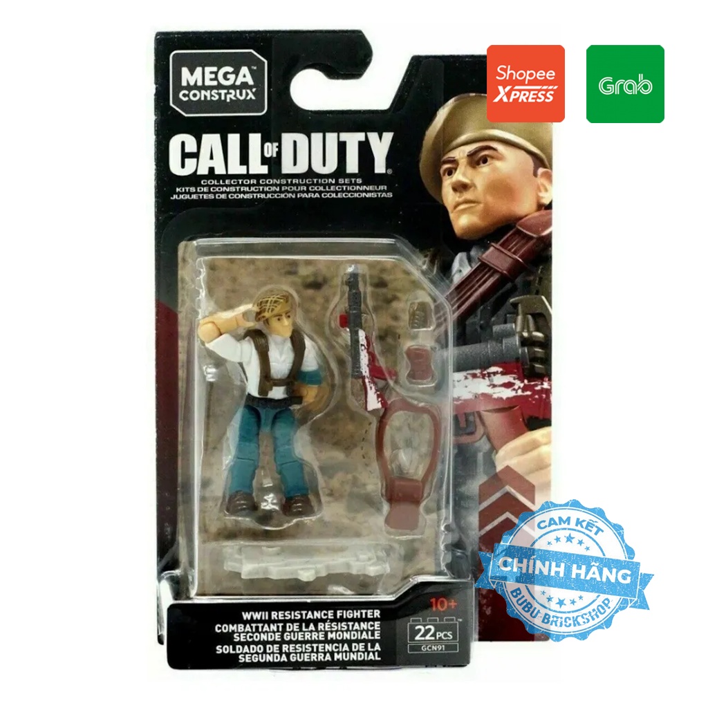 Mega Construx Call of Duty - WWII Resistance Fighter - Bộ xếp hình Mega ...