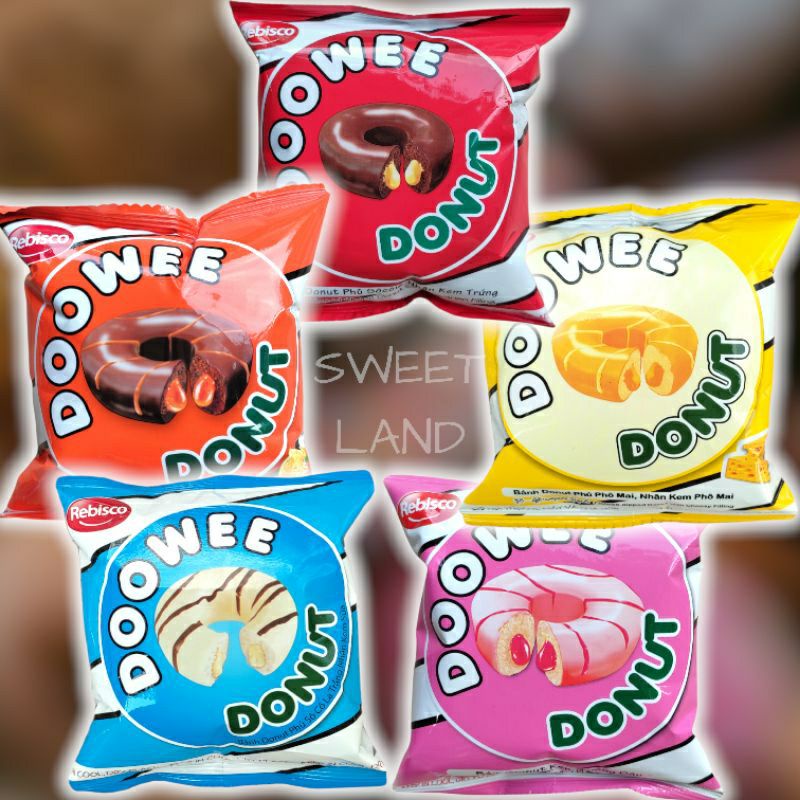 1 bịch 12 Bánh Doowee donut phủ nhân kem | Shopee Việt Nam