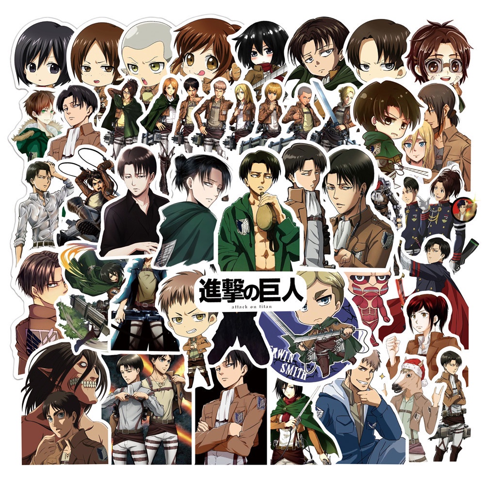 [50 Hình] Hình dán sticker hoạt hình anime Attack on Titan - DB.122 ...