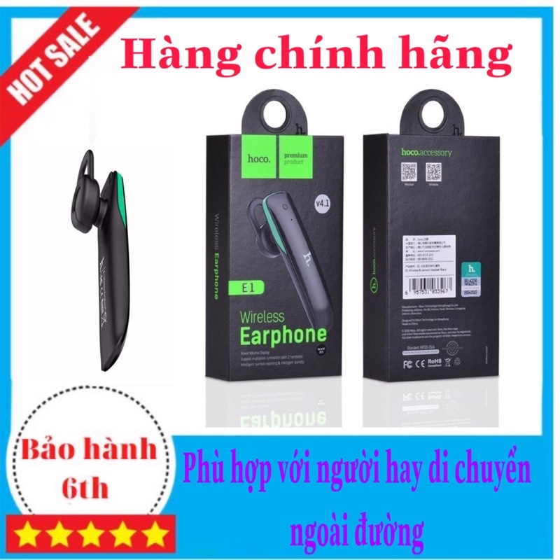 Tai nghe Bluetooth Hoco E1 Chính Hãng bảo hành 12 tháng | Shopee Việt Nam