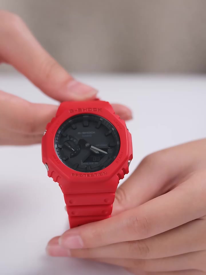 Jansin Set dây đeo silicon + vỏ bảo vệ inox thích hợp cho Casio GA2100 ...