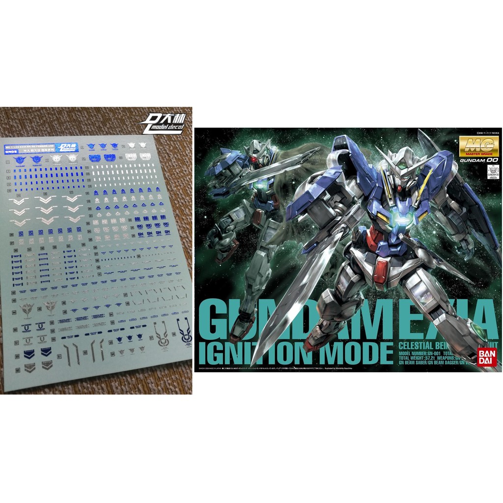 Decal nước MG Exia - Avalanche Exia Gundam (ánh bạc) | Shopee Việt Nam