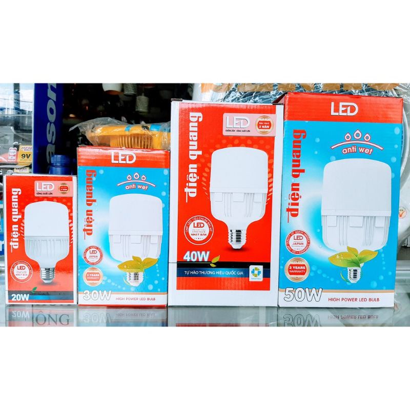 ( Chính Hãng ) Bóng Đèn Led Buld Trụ Điện Quang 20W 30W 40W 50W ...