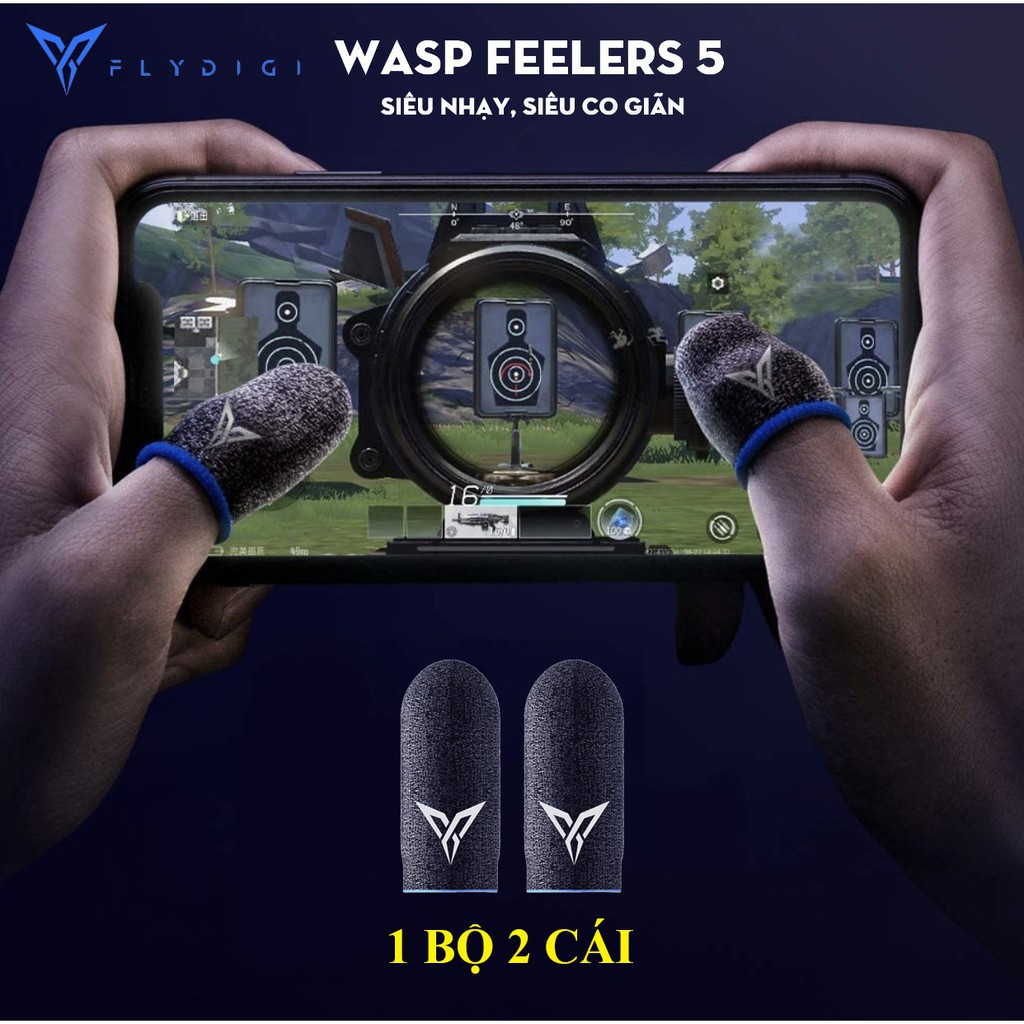 Flydigi Wasp Feelers 5 | THẾ HỆ MỚI | Găng tay chơi game PUBG, Liên minh, chống mồ hôi, cực nhạy ...
