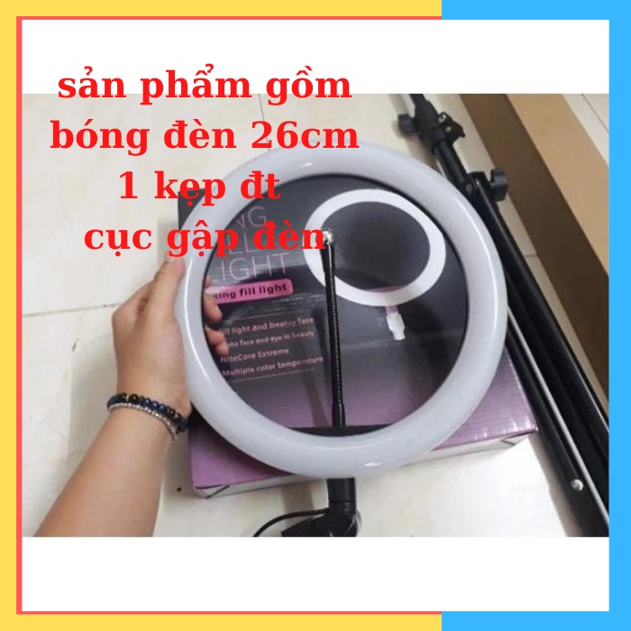 Đèn livestream 26 30 33 36cm và chân 2m1 hỗ trợ chụp ảnh, bán hàng | Shopee Việt Nam