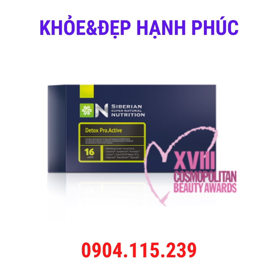 [ Siêu thải độc ] TPBVSK Siberian Super Natural Nutrition. Detox Pro.Active – 16 túi/hộp - 6viên ...