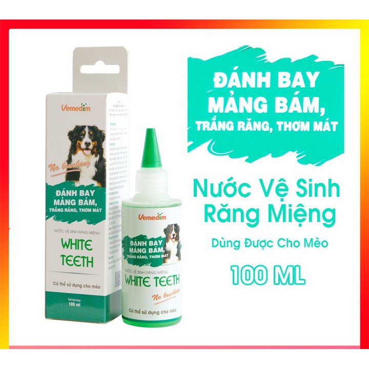 Nước súc miệng WHITE TEETH (Vemedim) đánh bay mảng bám, trắng răng ...