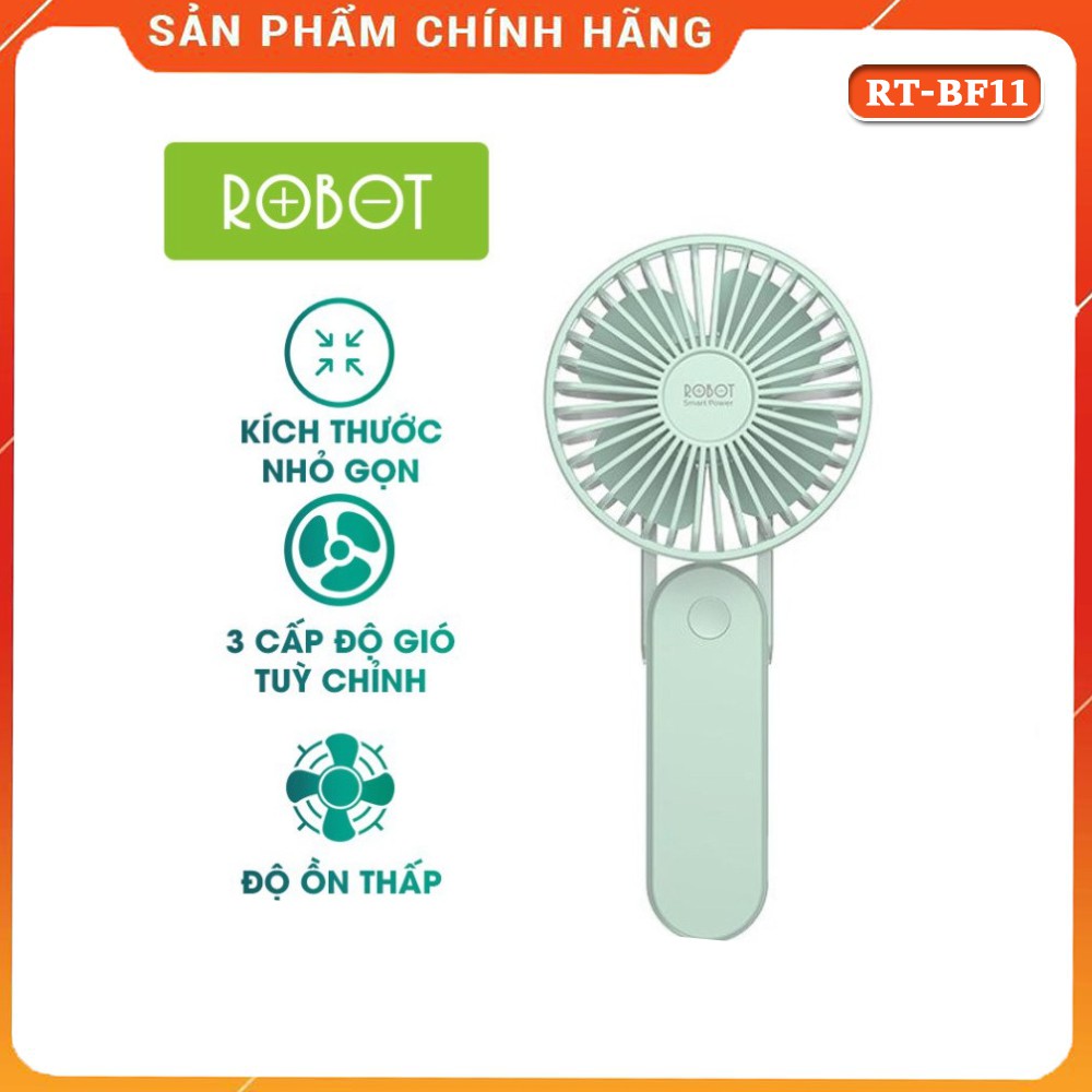 Quạt Mini Cầm Tay ROBOT RT-BF11 Power Bank 2000mAh 3 Tốc Độ Gió ...